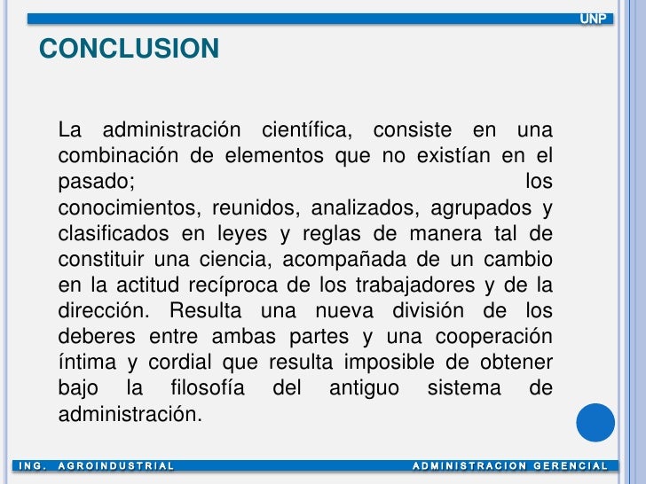 Ejemplo De Administracion Cientifica En Una Empresa Nuevo Ejemplo
