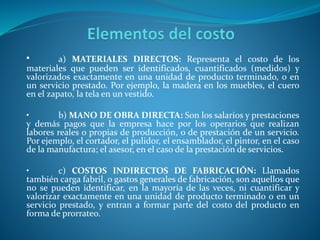 Administración de costos | PPTX