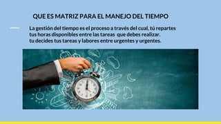Administración del Tiempo _ Matriz para el manejo del tiempo..pptx