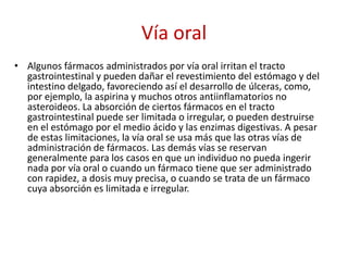 Administración, distribución y eliminación de un fármaco | PPTX
