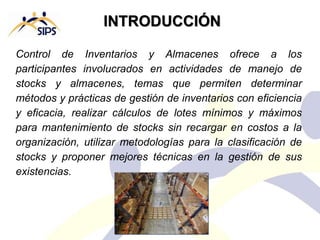 Administración y control de inventarios y almacenes presentación | PPT