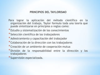 Administración científica Taylor | PPTX