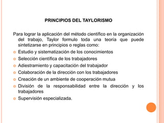 Administracion Cientifica Taylor | PPTX