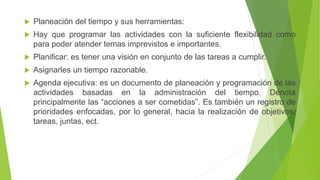 Administración del tiempo | PPTX
