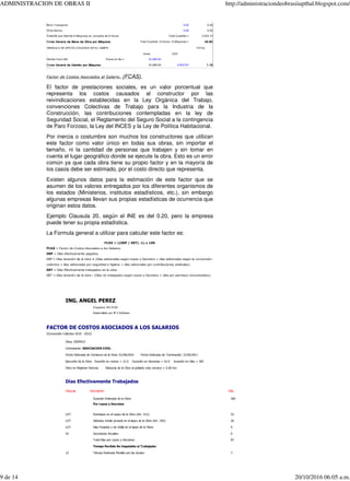 Administracion de obras ii | PDF