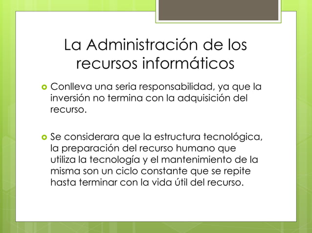 Administracion de recursos informaticos | PPT