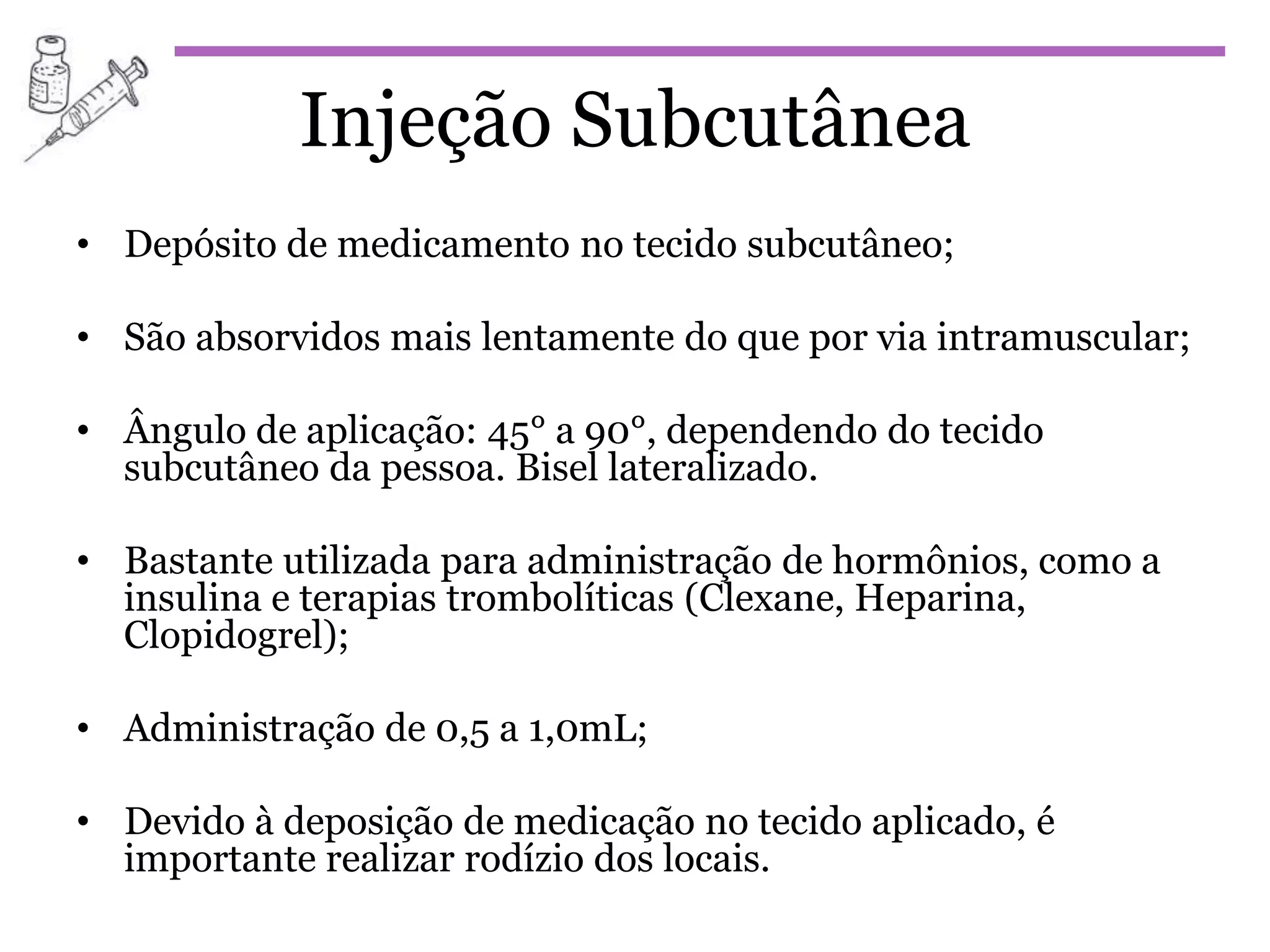 Administração de medicamentos por via parenteral | PPTX