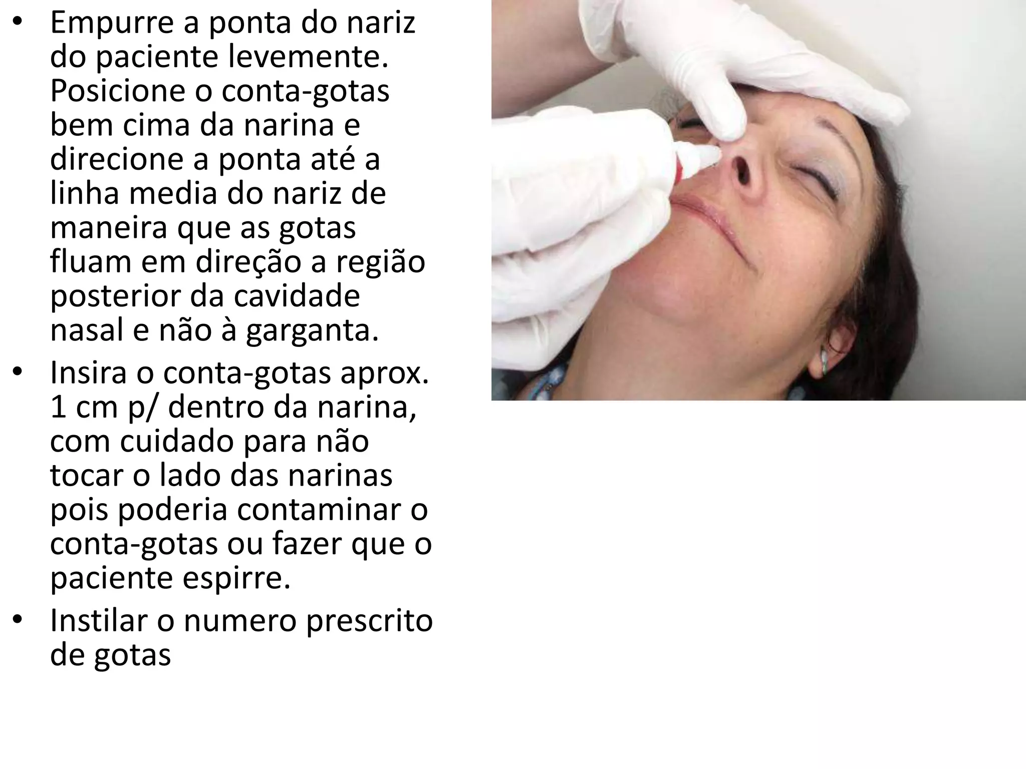 Administração de medicamentos via nasal | PPT