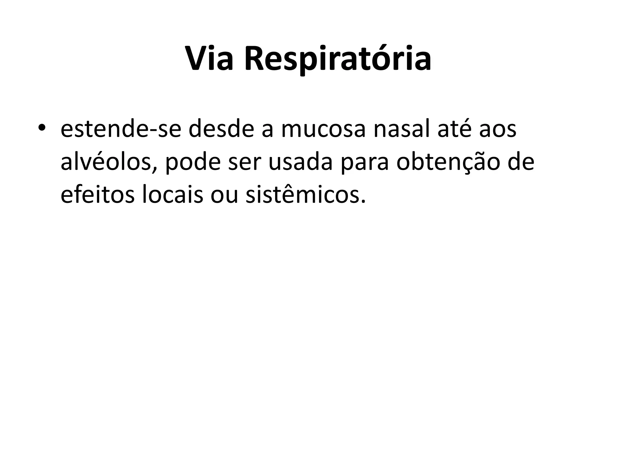 Administração de medicamentos via nasal | PPTX