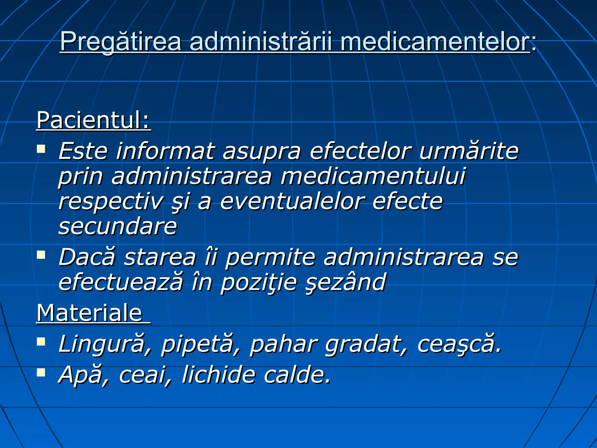 Administrarea medicamentelor pe cale orală | PPT