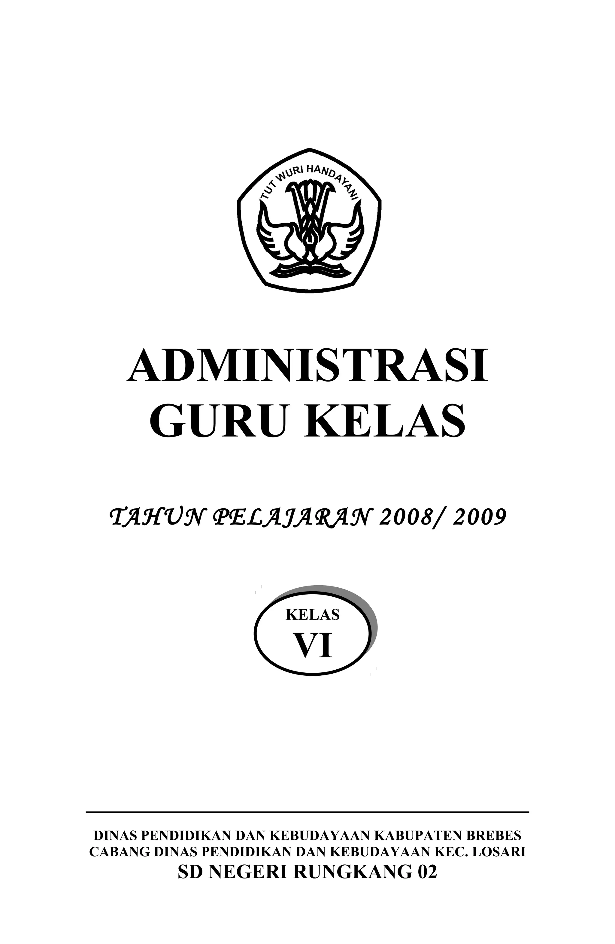 Administrasi guru kelas 6 | DOC