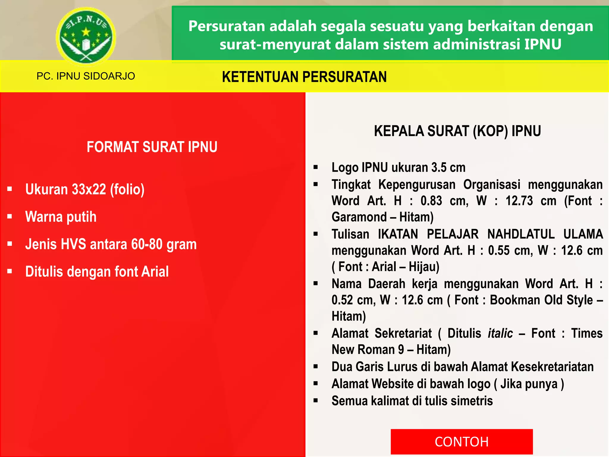 Administrasi IPNU-PPT Administrasi Dan Persuratan PC. IPNU Sidoarjo.pptx
