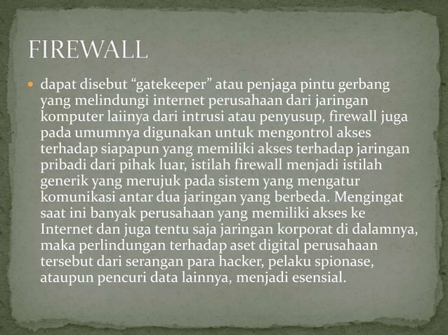 Pengertian NAT, Proxy Server dan Firewall | PPT