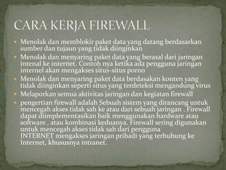 Pengertian NAT, Proxy Server dan Firewall | PPTX