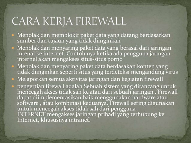 Pengertian NAT, Proxy Server dan Firewall | PPT