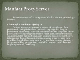 Pengertian NAT, Proxy Server dan Firewall | PPTX