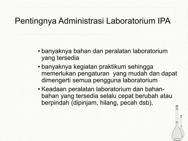 Administrasi laboratorium ipa | PPTX