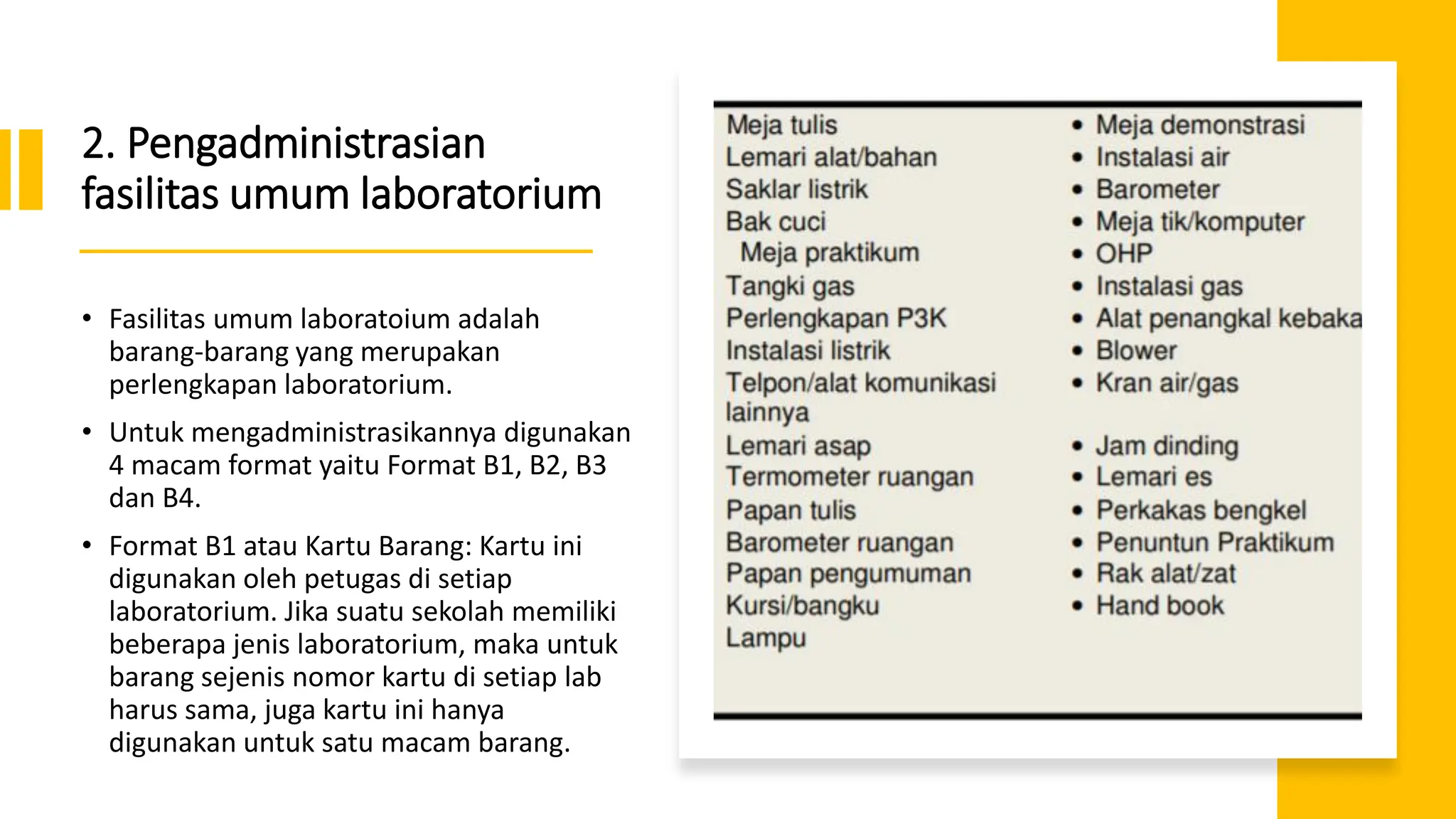 Administrasi Laboratorium Sekolah Ini Power Point Satu Penglab | PDF