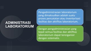 Administrasi Laboratorium Sekolah Ini Power Point Satu Penglab | PDF