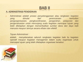Administrasi pendidikan | PPTX