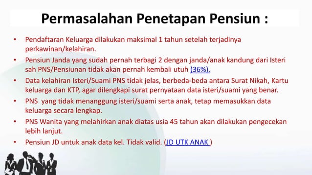 ADMINISTRASI PENGUSULAN PENSIUN presentasi | PPTX