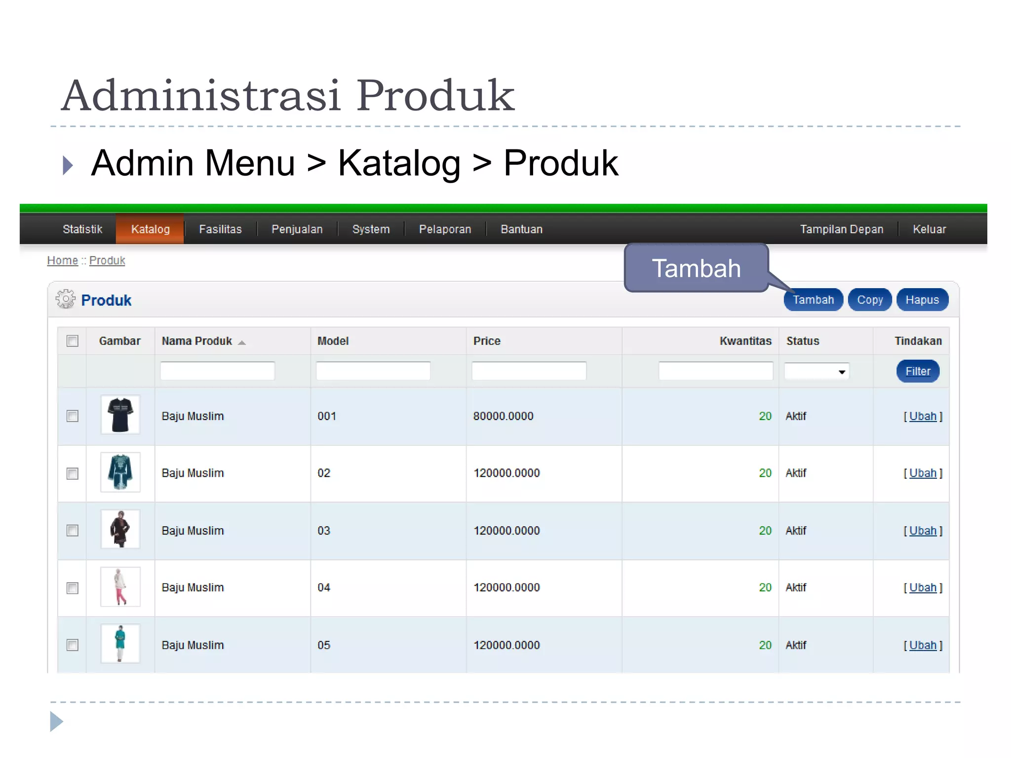 Administrasi produk jualtokoonline.com