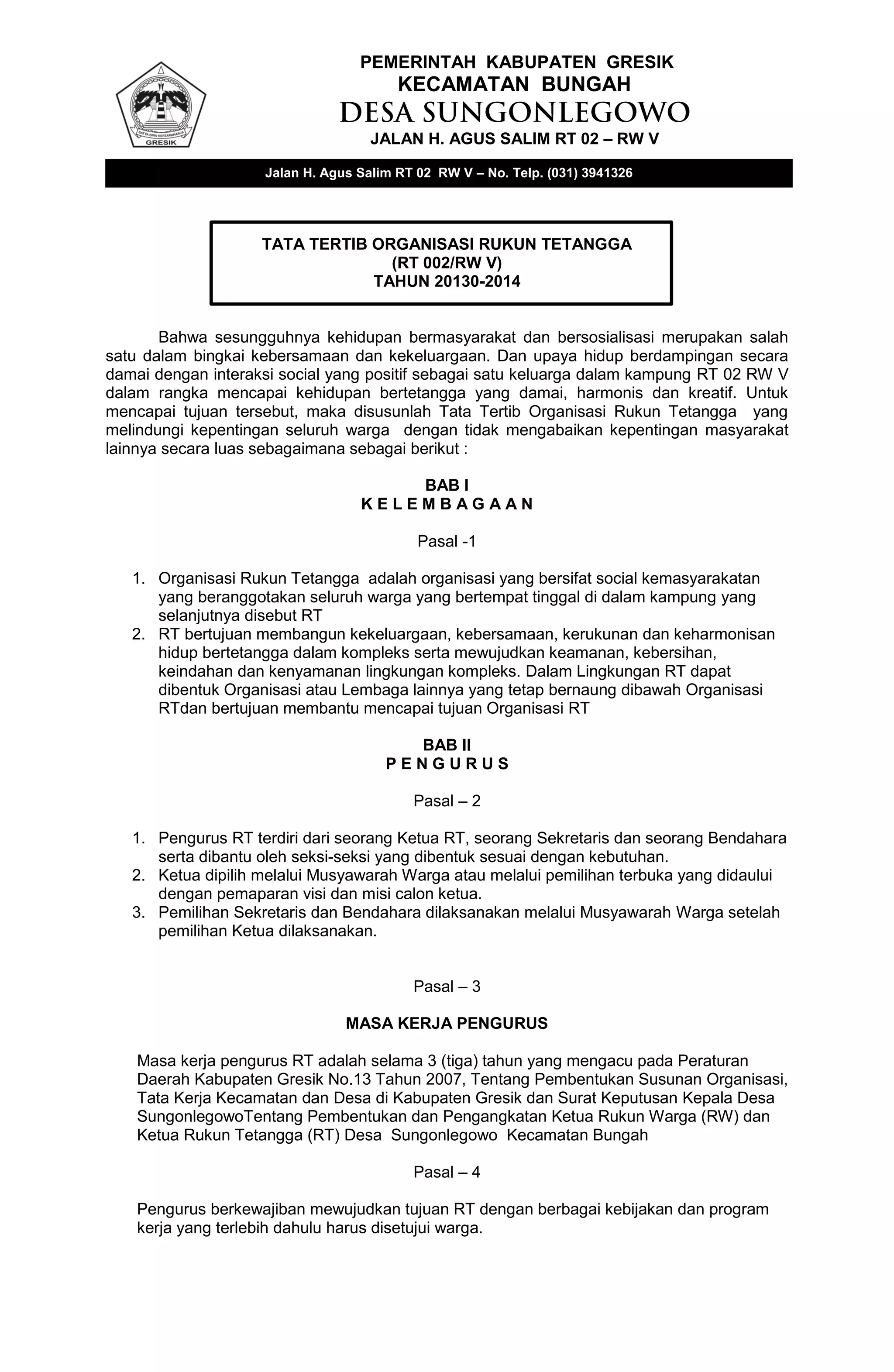 Administrasi rt | PDF