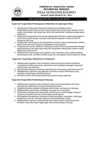 Administrasi rt | PDF