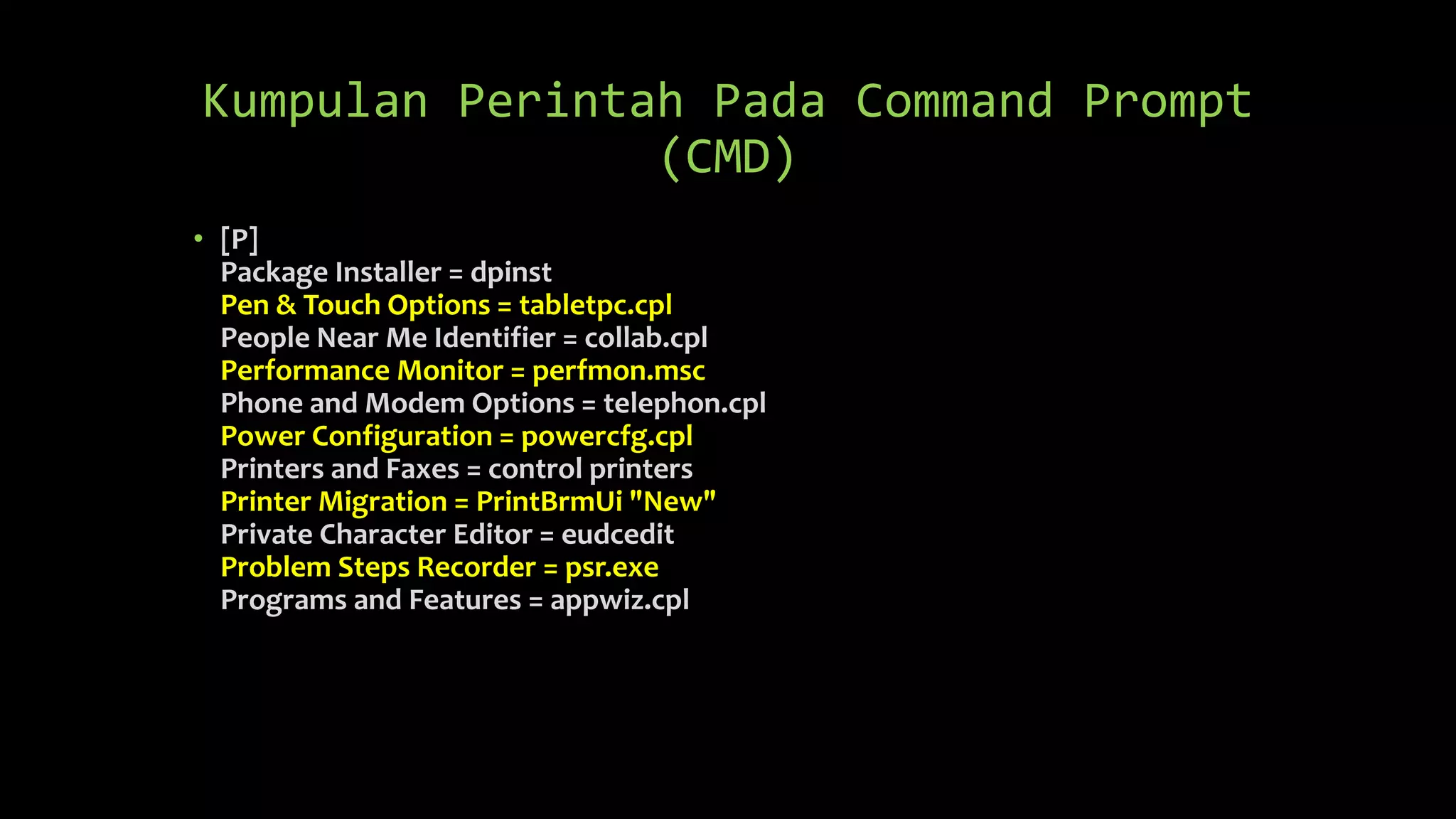 Administrasi sistem operasi closed source (cmd) | PPTX