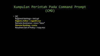 Administrasi sistem operasi closed source (cmd) | PPTX