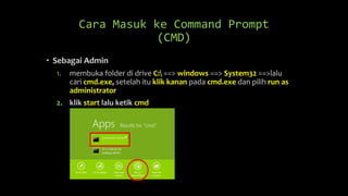 Administrasi sistem operasi closed source (cmd) | PPTX