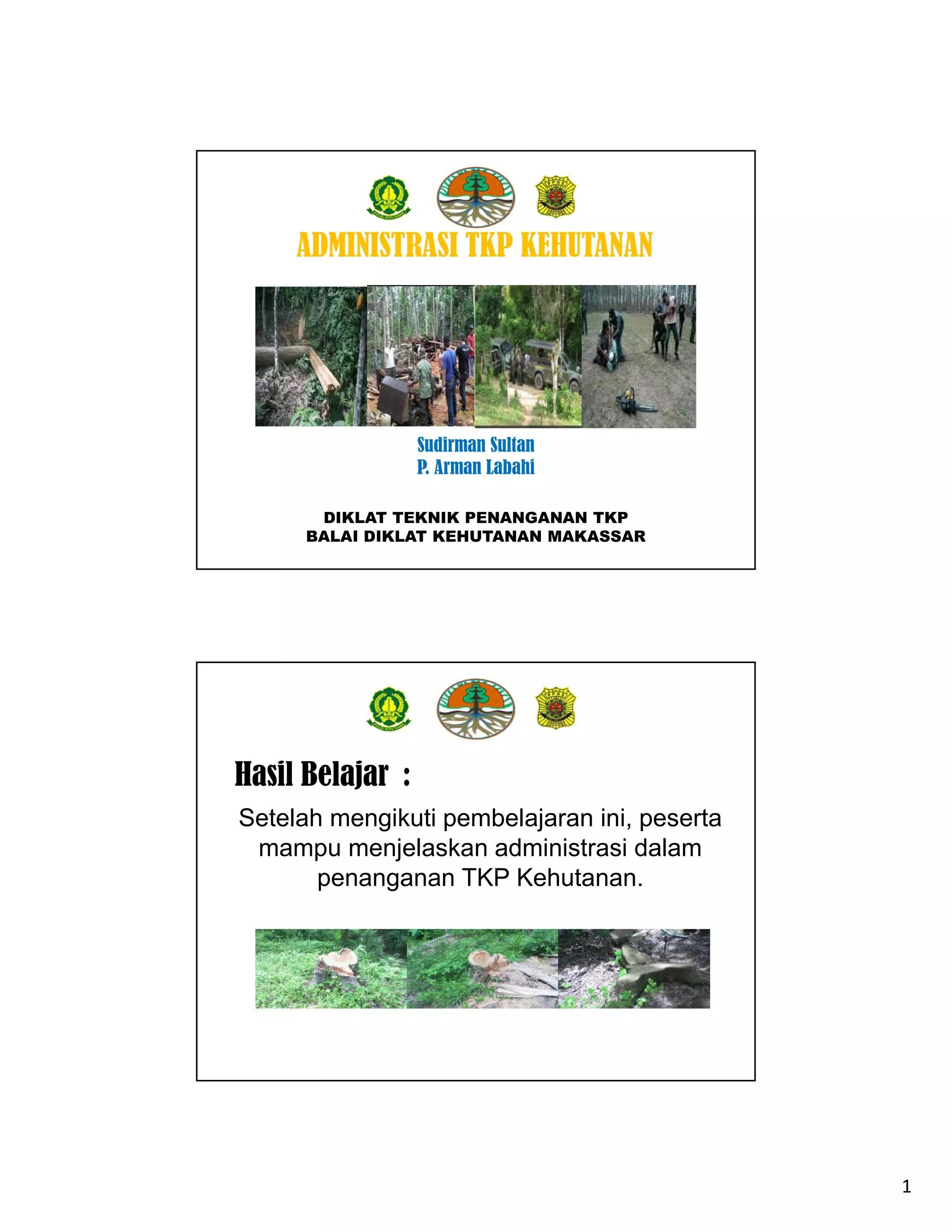 Administrasi tkp kehutanan | PDF