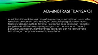 Administrasi Transaksi sssssssssssssssssssssssssssssssssssssssssss | PPT
