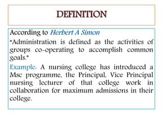 Philosophy of Administration,definition of administration and ...