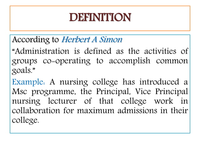 Philosophy of Administration,definition of administration and ...