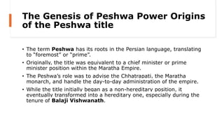 Administration-Peshwas-Balaji Vishwanath-Baji Rao I and Balaji Baji Rao ...