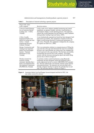 Administration And Management Of Undergraduate Capstone Projects In ...