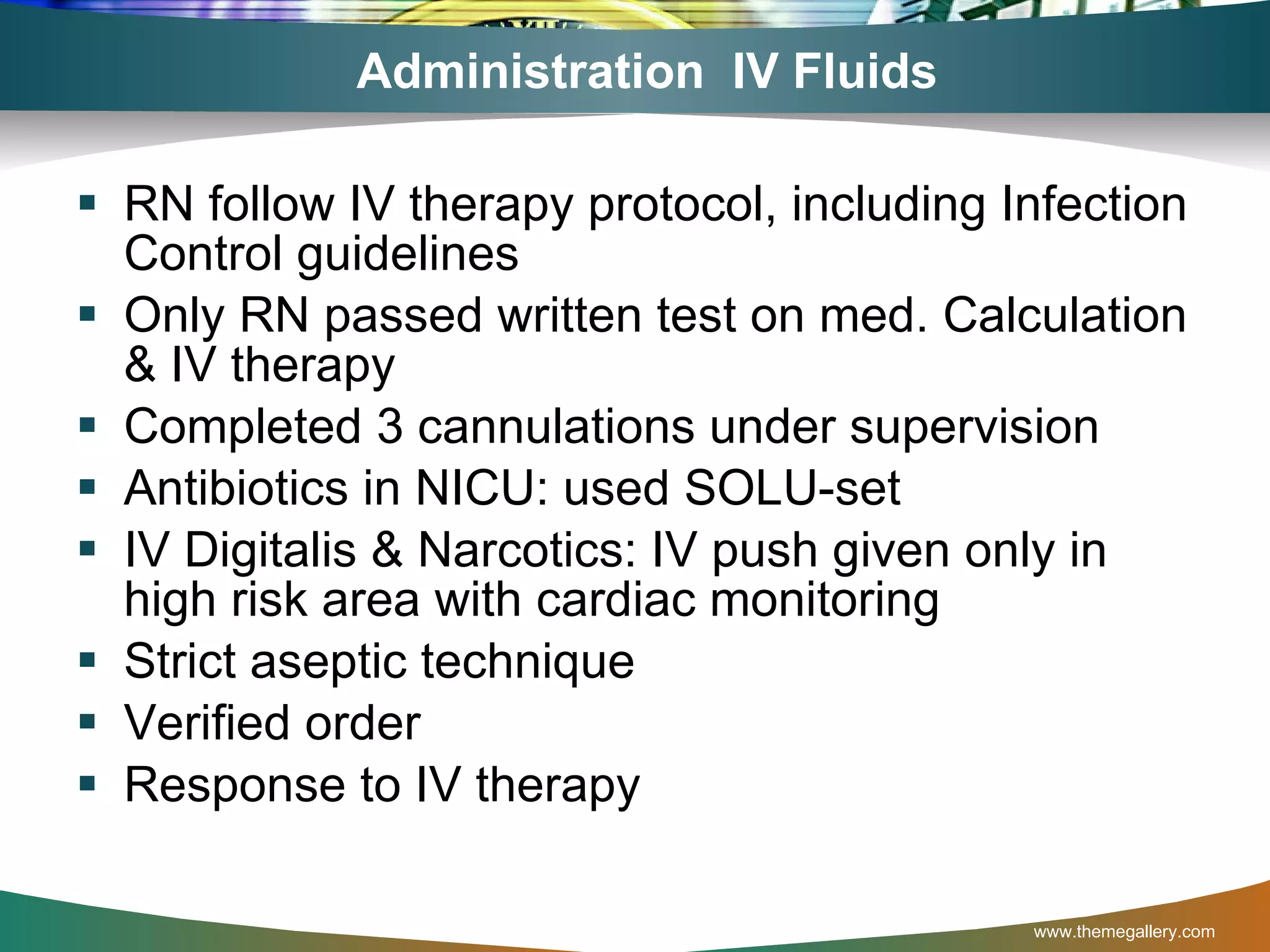 Administration & Calculation Of Drugs, Iv Fluids | PPT