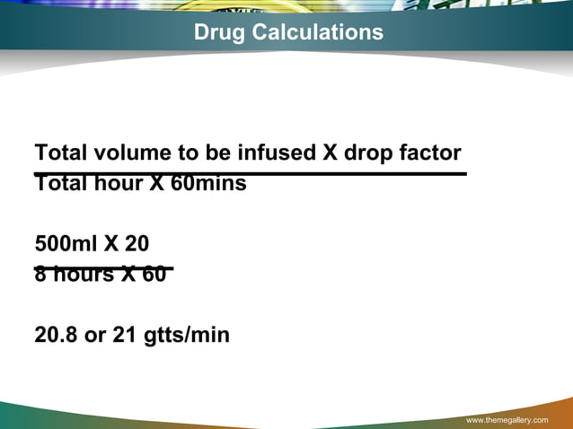 Administration & Calculation Of Drugs, Iv Fluids | PPT