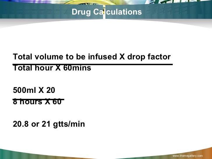 Administration & Calculation Of Drugs, Iv Fluids