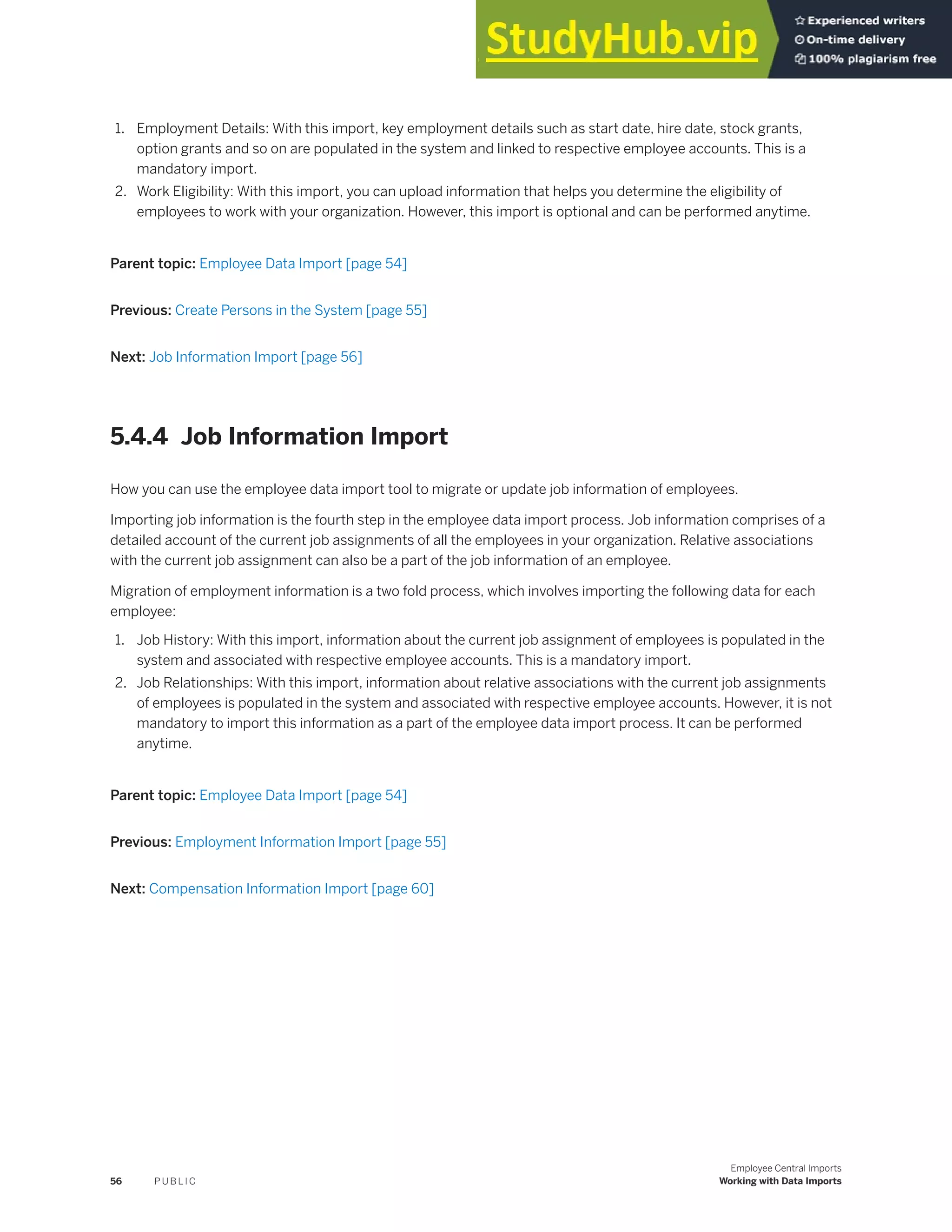 ADMINISTRATION GUIDE PUBLIC Employee Central Imports THE BEST RUN ...