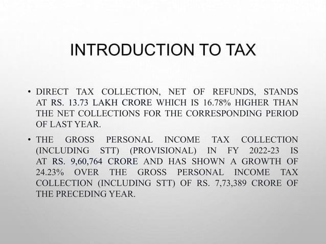 Administration Direct tax in India: Analysi | PPT