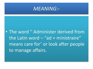 PPT on Administration | PPTX