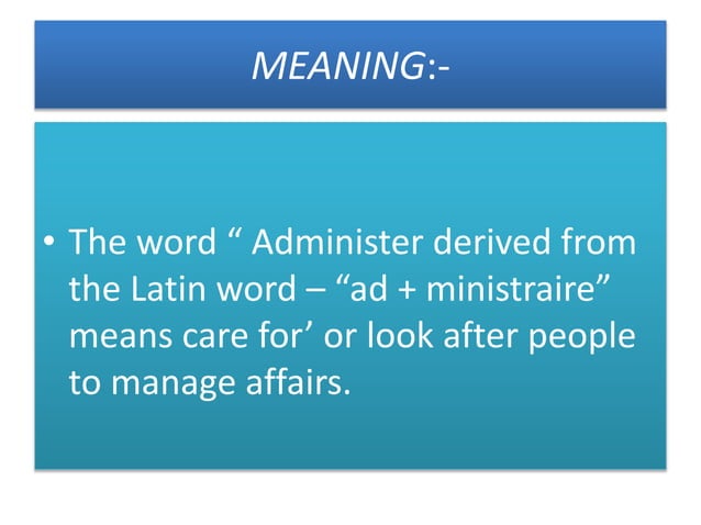 PPT on Administration | PPTX