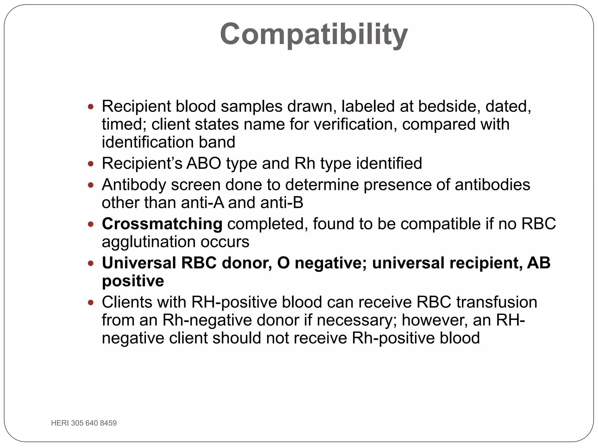 Administration of blood products | PPTX