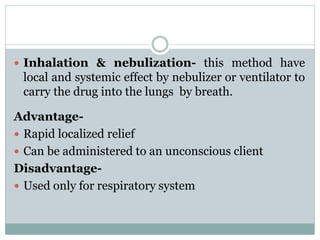 Administration of drugs/Medication | PPTX