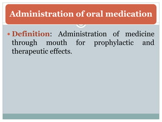Administration of drugs/Medication | PPTX