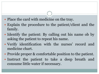 Administration of drugs/Medication | PPTX