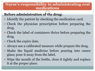 Administration of drugs/Medication | PPTX