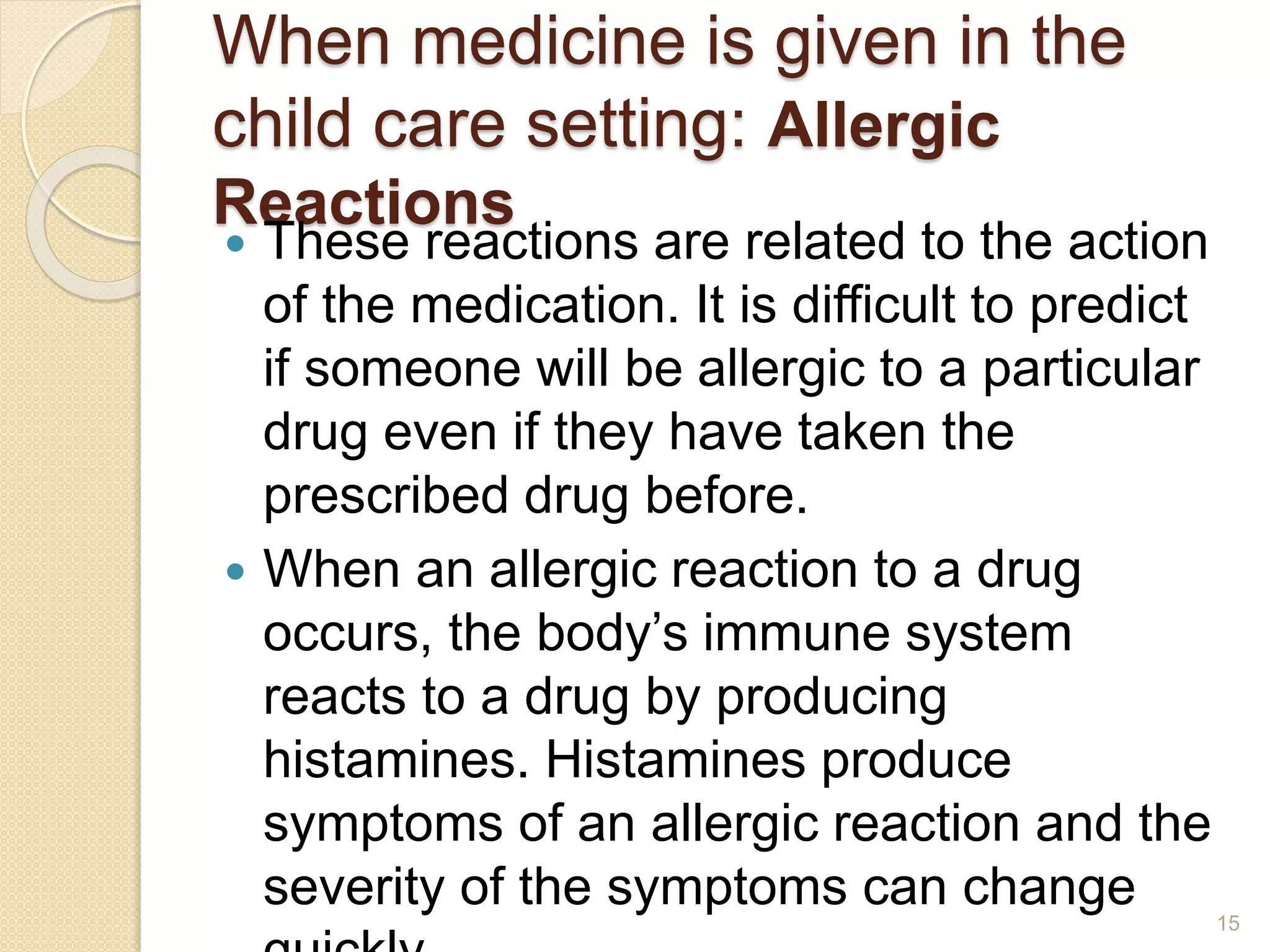 Child Care: Administration of medication | PPTX